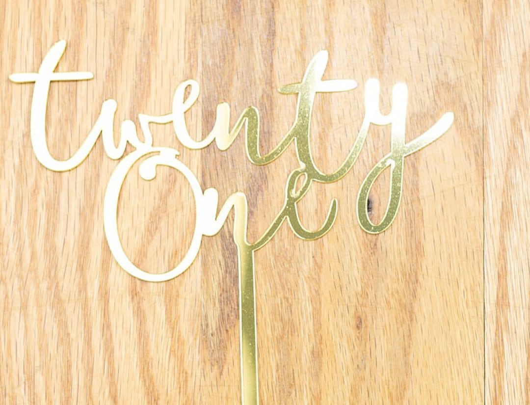 Happy Birthday Cake Topper Twenty One 21 21st Twenty First Birthday ...