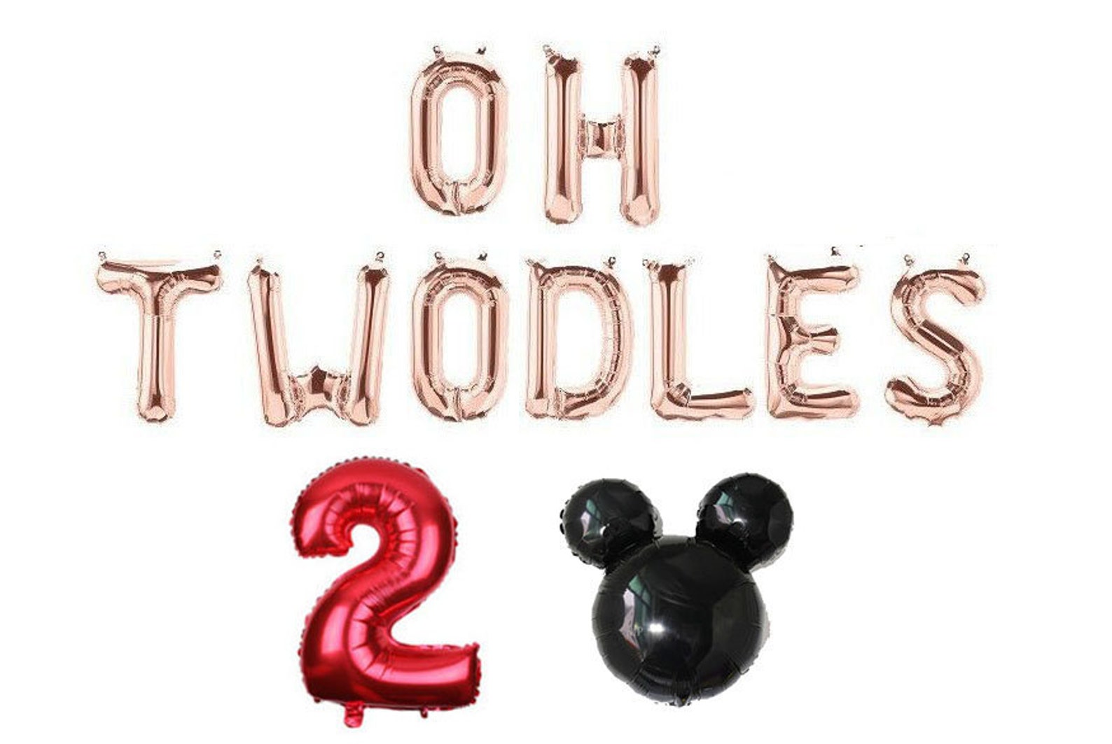 OH TOODLES 16 Letter Balloons Banner Mickey Mouse Head | Etsy