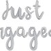 Just Engaged Cursive Letter Balloons Engaged AF Banner Script Balloon ...