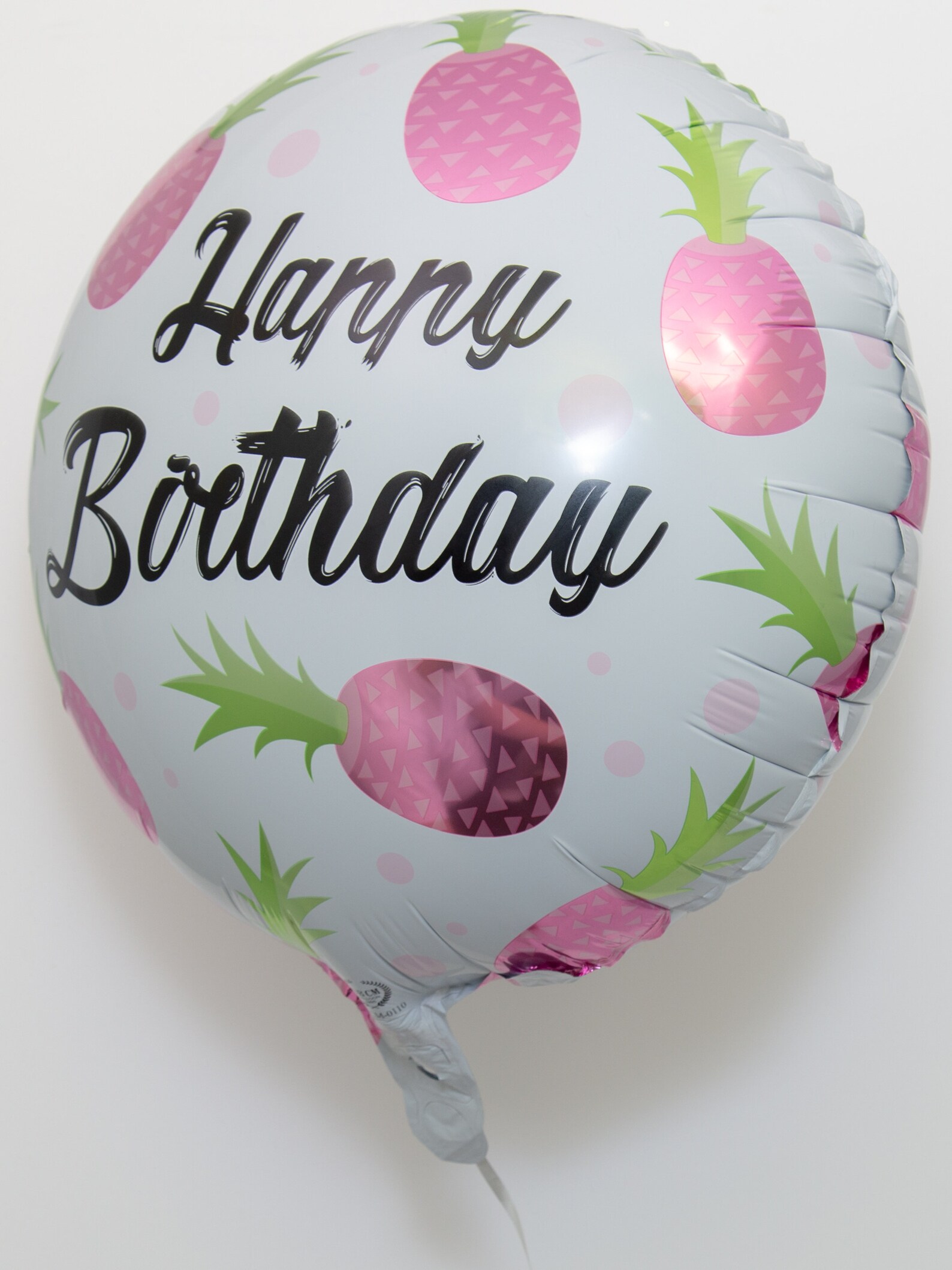 Pineapple Round 18" Mylar Balloons PINK Yellow Balloon Party Like a ...
