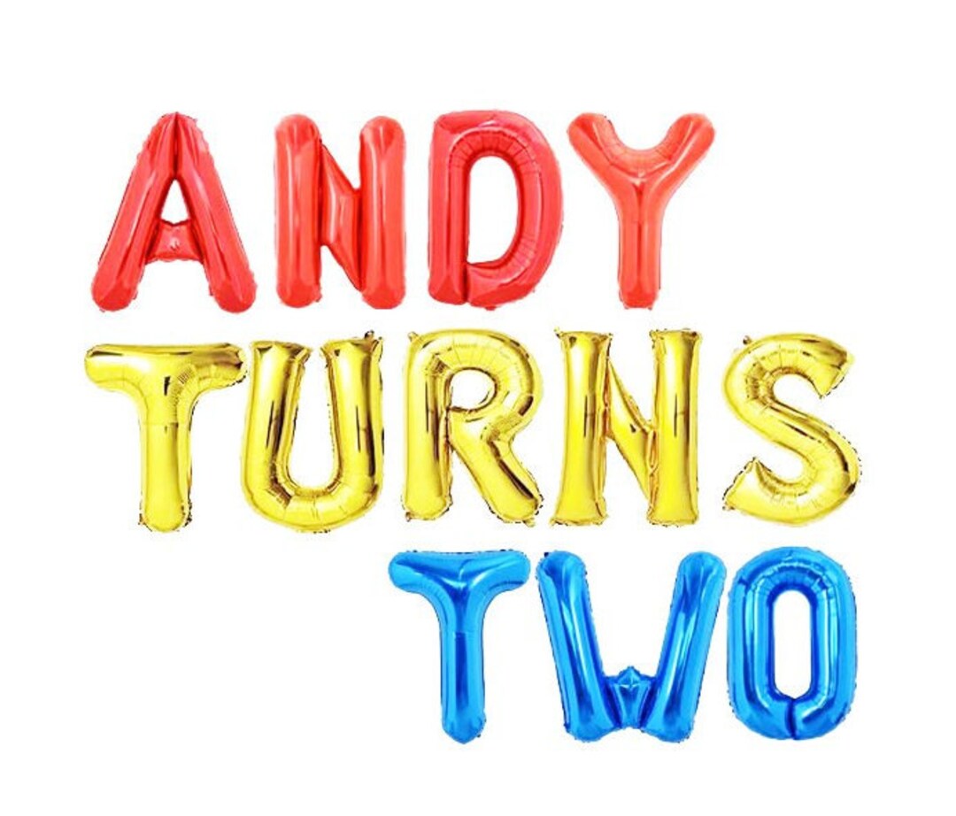 Second Birthday Banner Balloon | I Am Turning Two Personalized Name ...