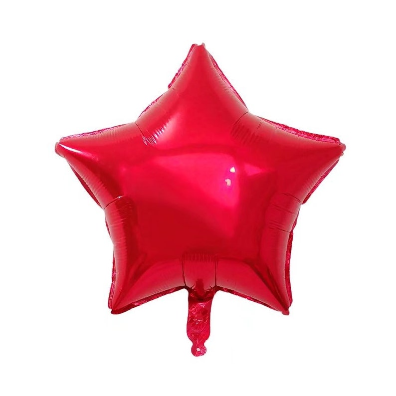 18 Inch Giant Red Heart Balloon Red Star Foil Mylar Balloon Etsy