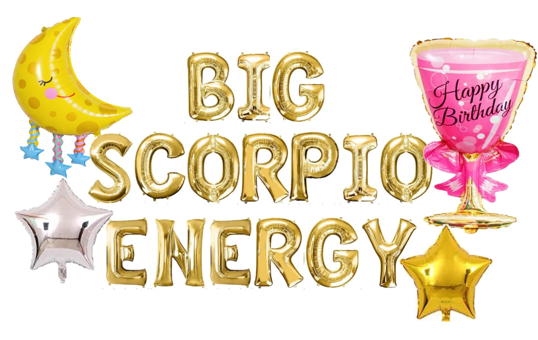 BIG Scorpio ENERGY 21st Birthday Decorations, Big Scorpio Energy ...