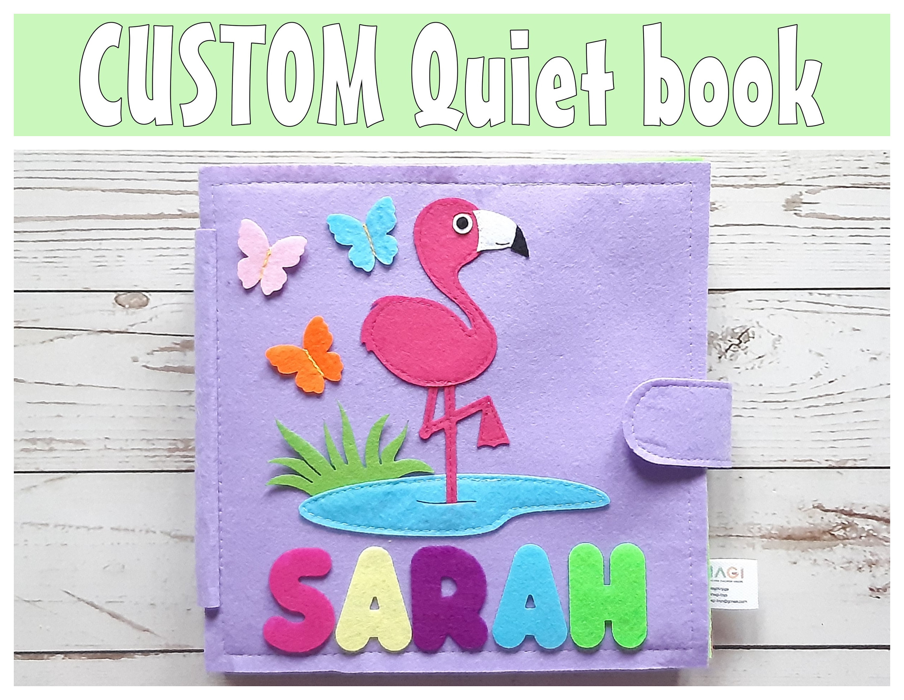 Customized Busy Book Flamingo Montessori Activity Educational | Etsy