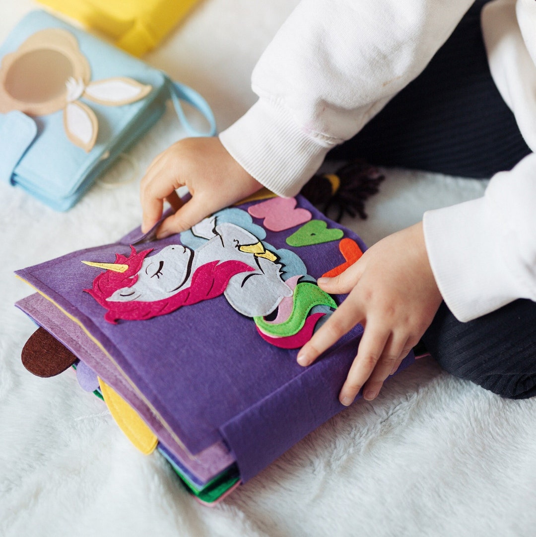 Felt Activity Book Quiet Book for Toddler Girl Busy Book Montessori ...