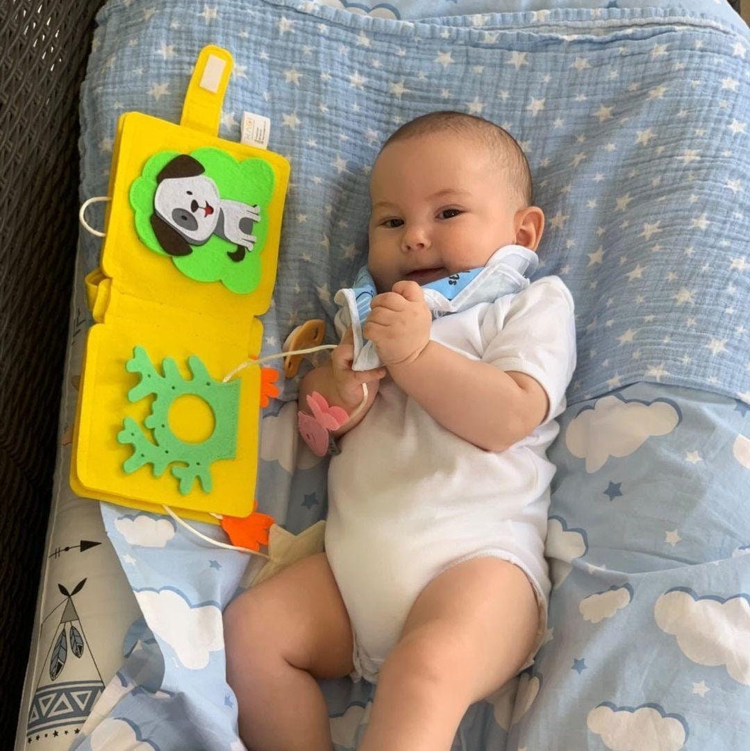 Non-toxic Baby Book First Cloth Book for Newborns Soft Activity Book ...