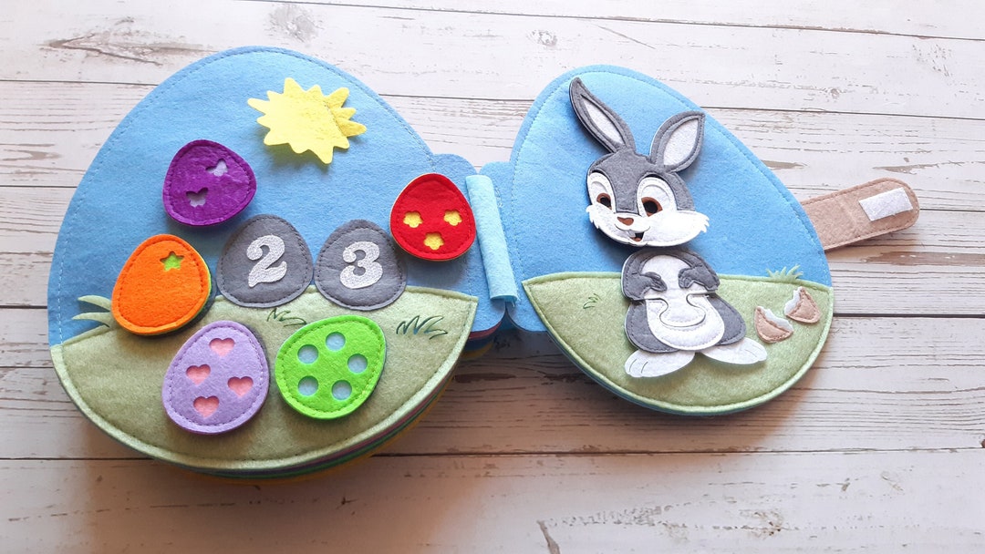 Easter Egg Quiet Book Easter Bunny Easter Gifts Activity Book - Etsy Canada