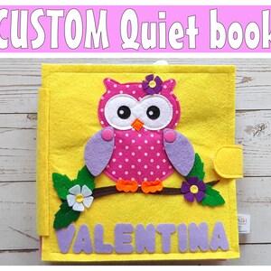 CUSTOM Activity Quiet Book Owl for Educational Toddler, Sensory Busy ...