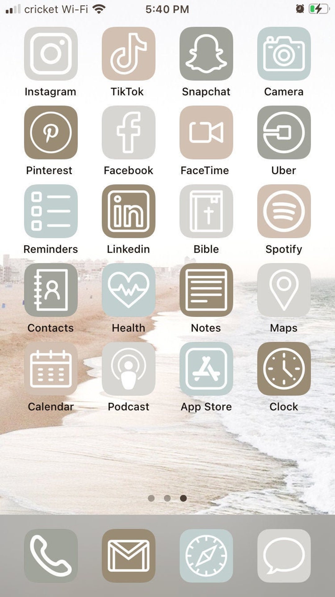 Neutral Shore Ios 14 Aesthetic iPhone App Icons - 50 Pack - Etsy