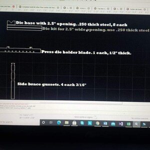 Brake Press DXF File. "dxf File Only" - Etsy