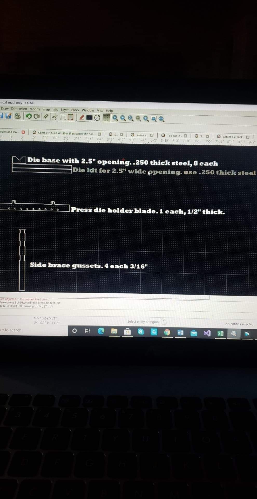 Brake Press DXF File. "dxf File Only" - Etsy