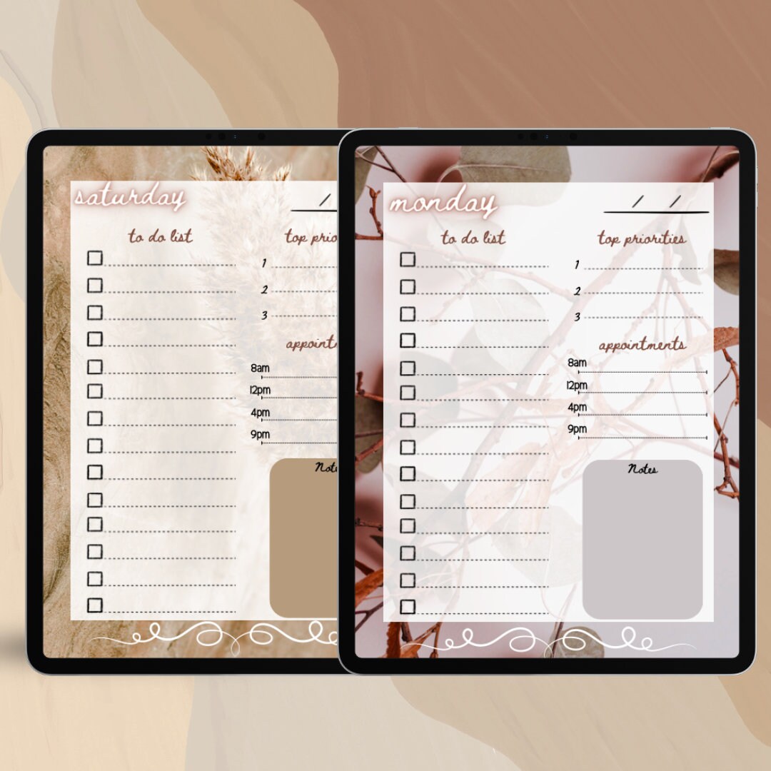 BOHO DAILY PLANNER Checklist Planner It Girl Planner Daily and Weekly ...