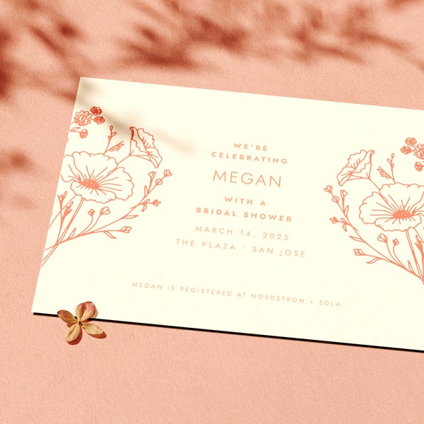 Eucalyptus Modern Wedding Invitation Template, Floral Wedding Printable ...