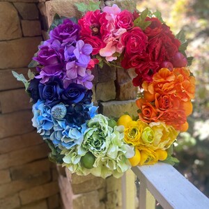 Rainbow Pride Wreath,floral Pride Wreath,pride Month Decor,lgbtq ...