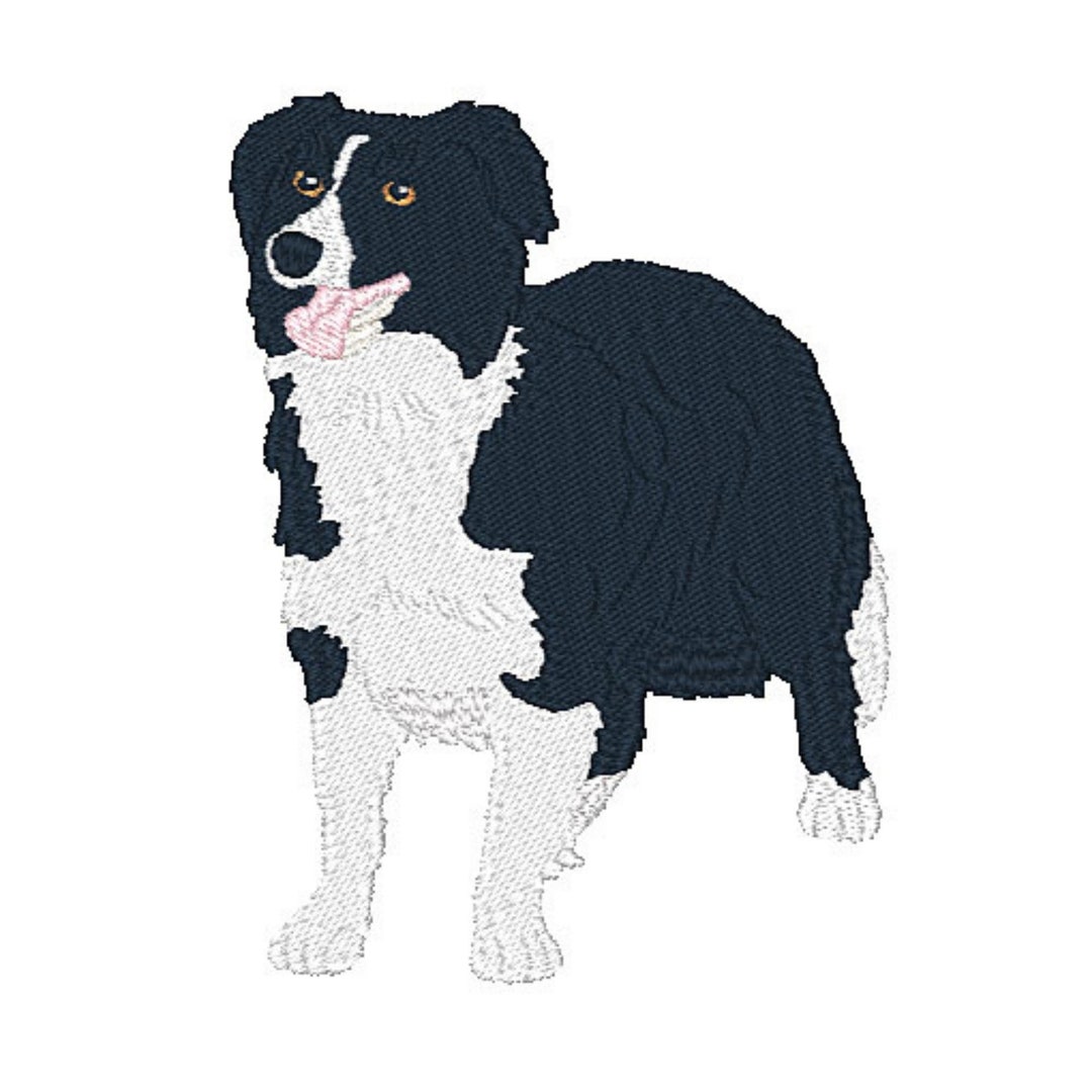 DESIGN SET: Dst-realistic Border Collie Embroidery Design, Machine ...