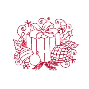 Christmas Redwork Embroidery Designs – Set of 10 (digital Download) - Etsy