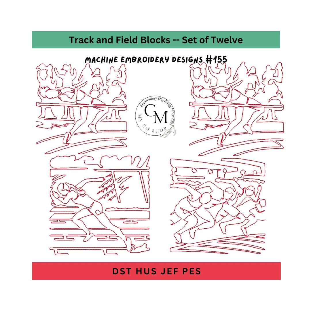 Track and Field, Embroidery Designs, Machine Embroidery, Track & Field ...