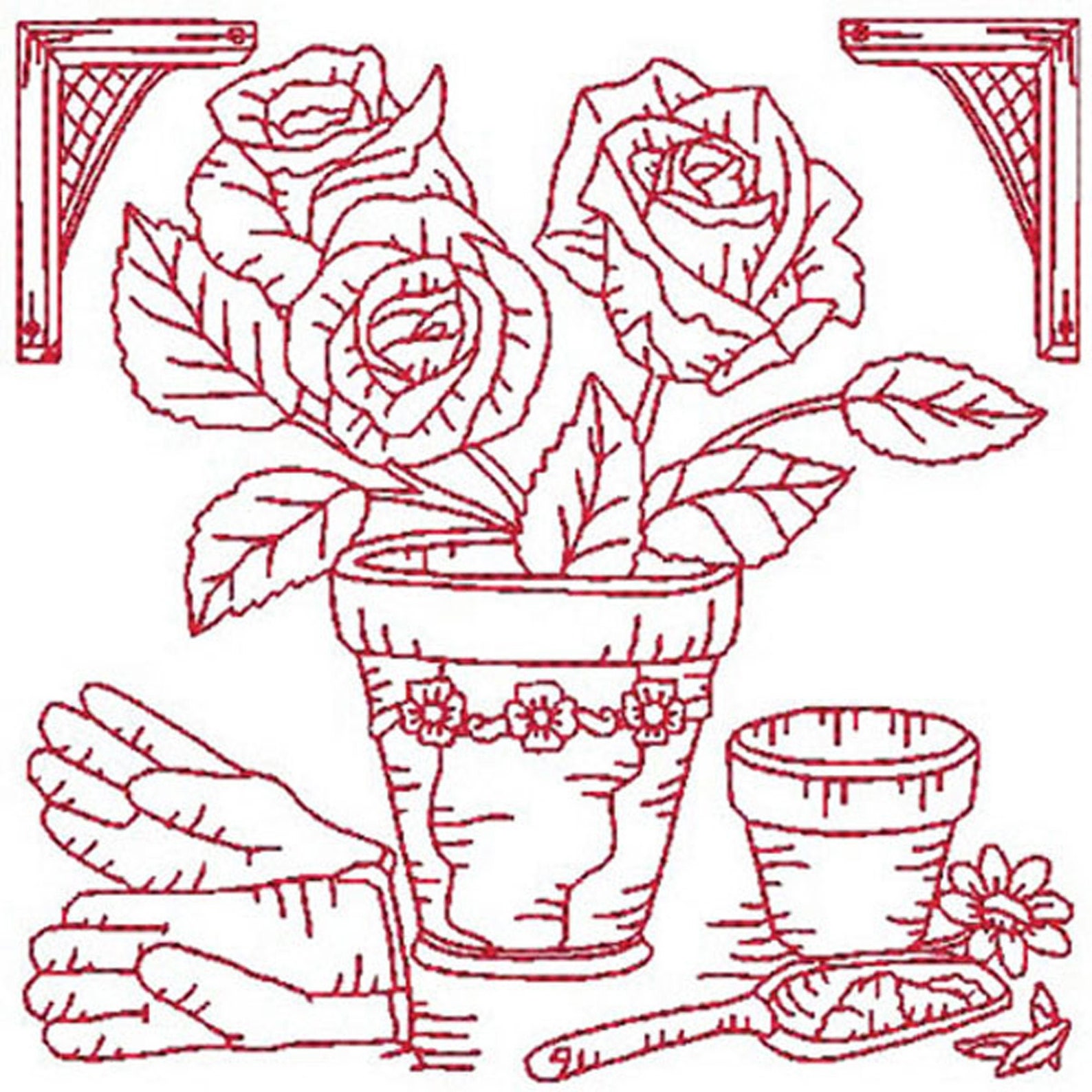 Gorgeous Garden Scenes Embroidery Designs, Machine Embroidery, Garden ...