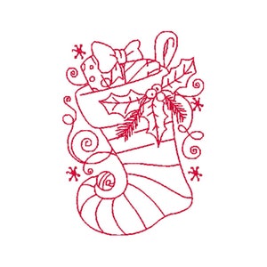 Christmas Redwork Embroidery Designs -- Machine Embroidery Designs ...