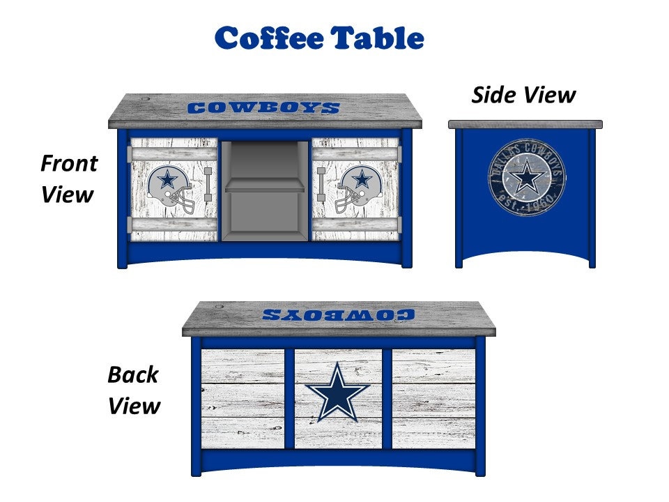 DALLAS COWBOYS Coffee & End Tables - Etsy