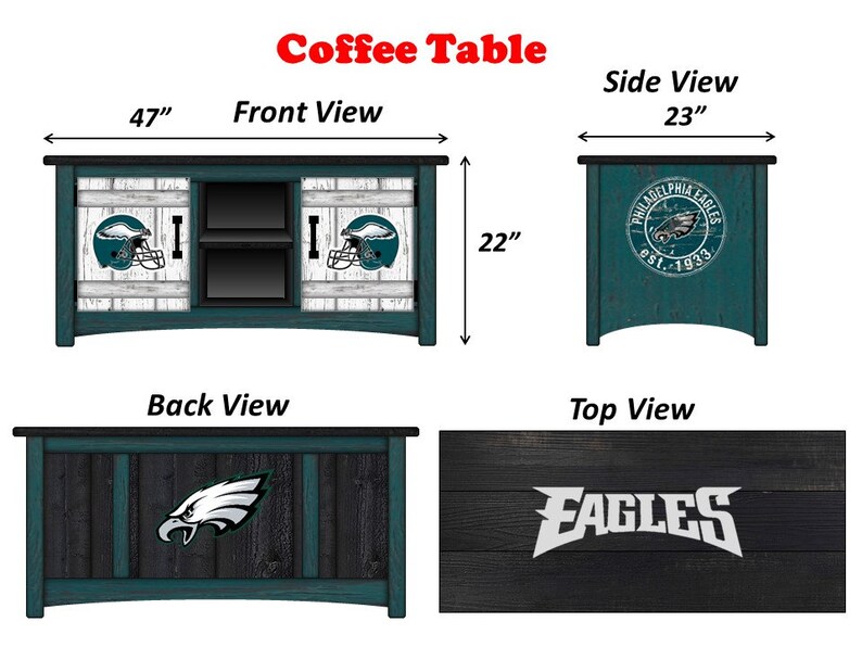 PHILADELPHIA EAGLES Coffee & End Tables - Etsy