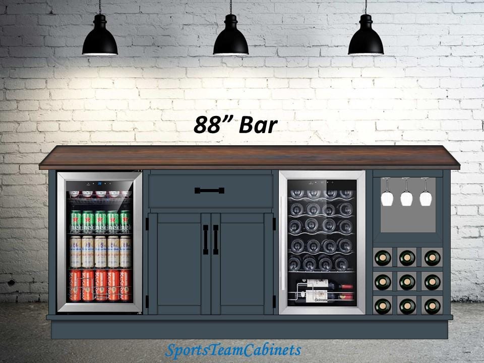 Large Bar Cabinets MODERN+RUSTIC With/without FRIDGES!!! (3 Sizes) - Etsy