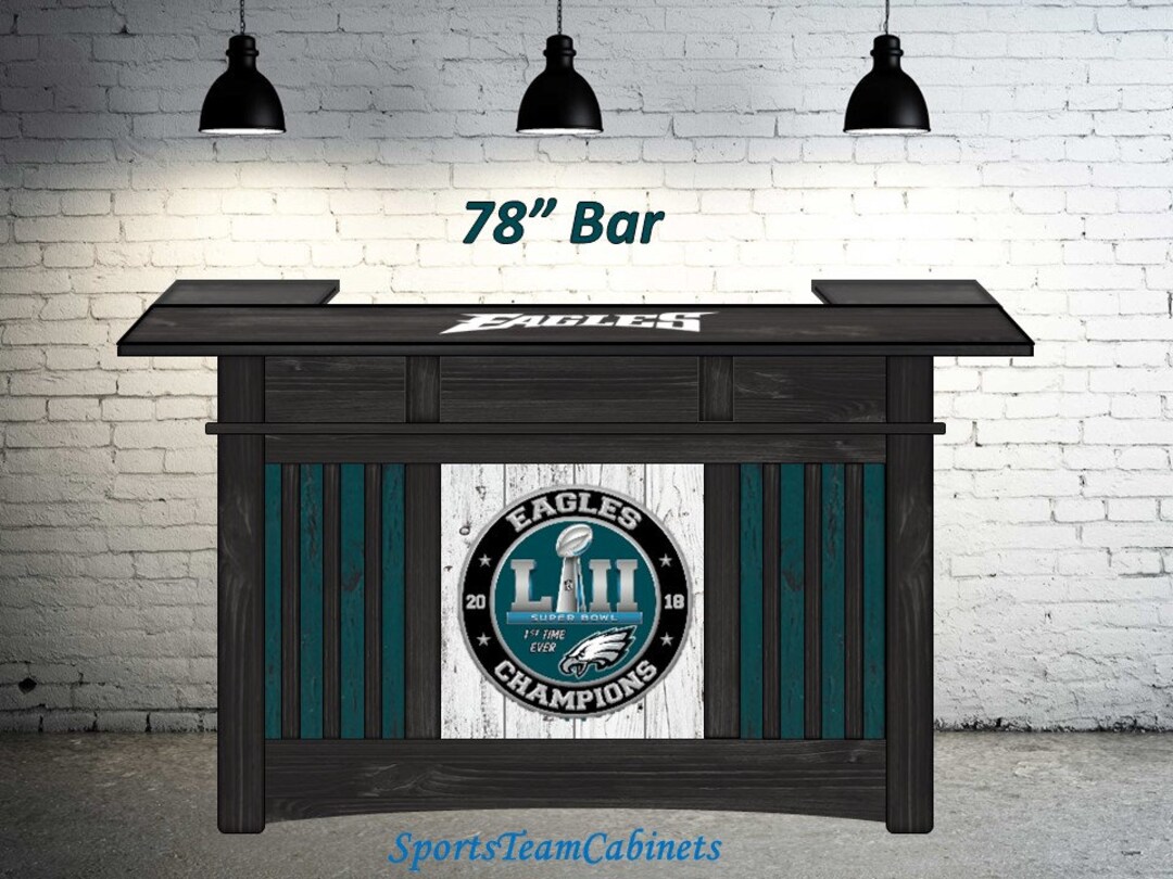 62/78 PHILADELPHIA EAGLES Large Bar Cabinets - Etsy