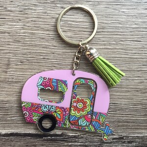 Camper Keychain Glamper Key Ring Glampimg Keychain Happy - Etsy