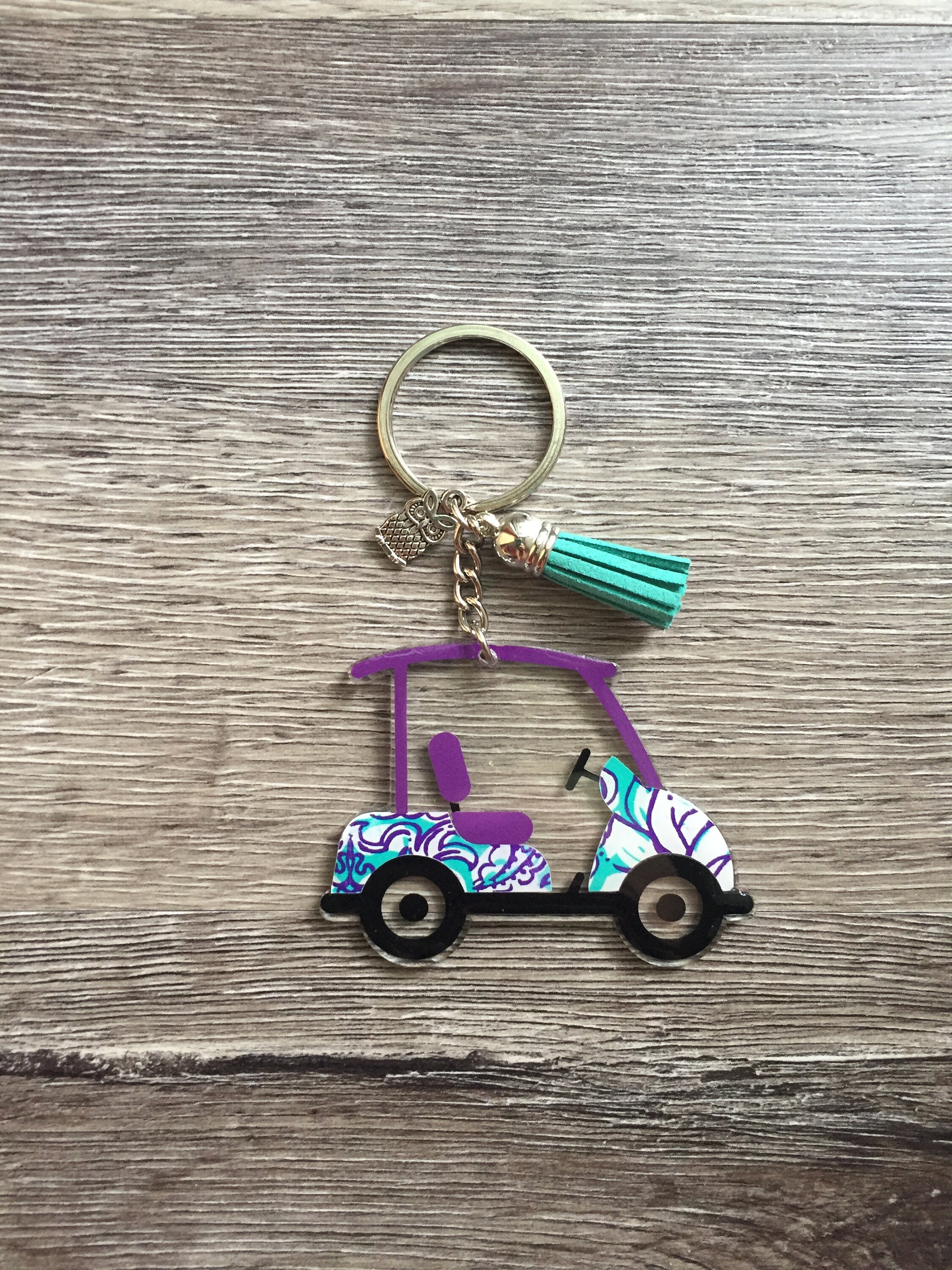 Golf Cart Keychain Golfers Keychain Golfers Gift Gift for | Etsy