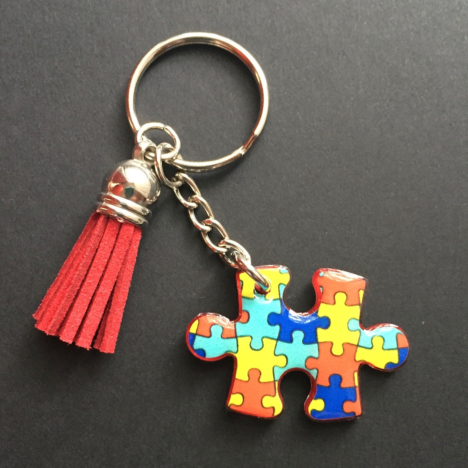 Autism Keychain Puzzle Piece Keychain Autism Awareness Key - Etsy