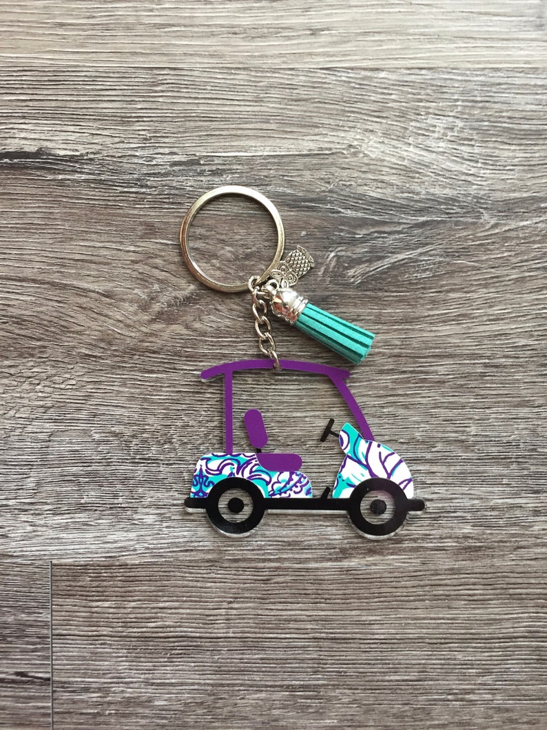 Golf Cart Keychain Golfers Keychain Golfers Gift Gift for | Etsy