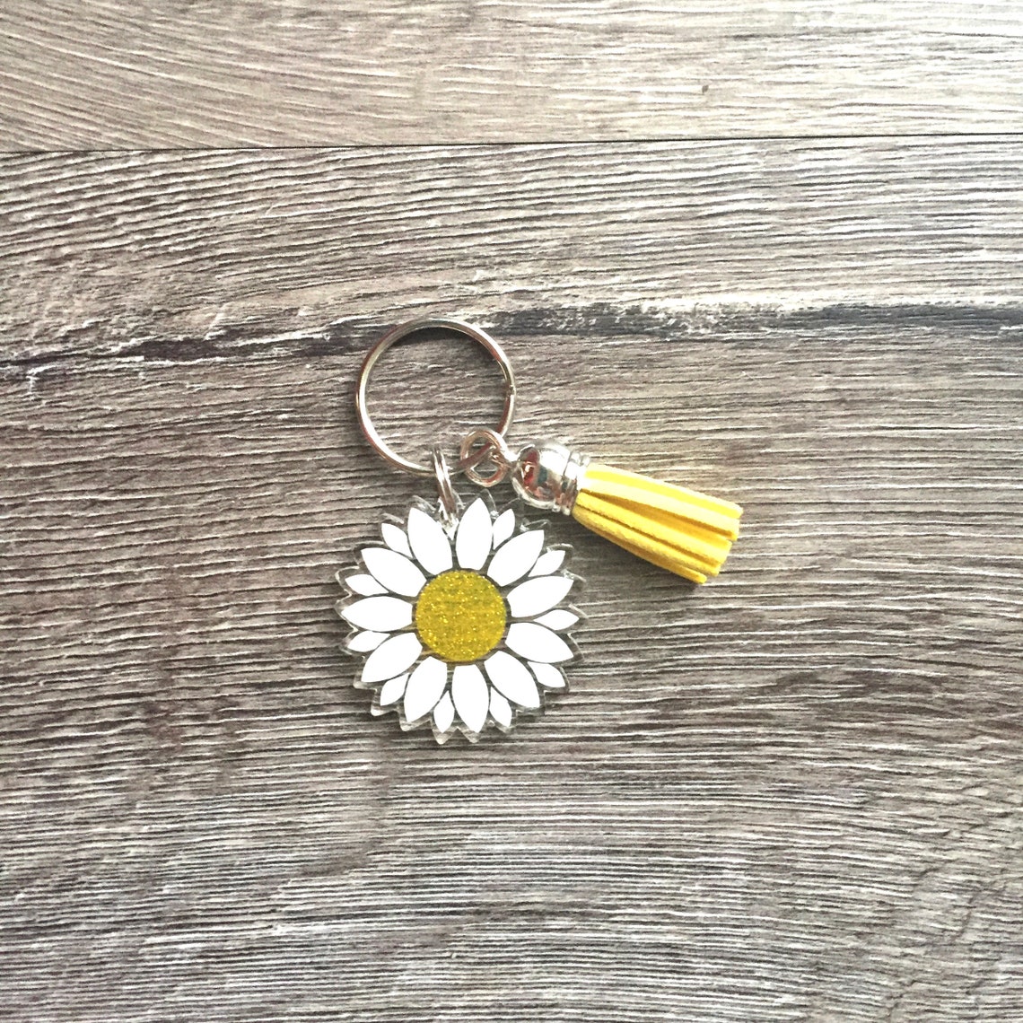 Daisy Keychain Christmas Gift Stocking Stuffer Flower Key - Etsy