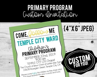 Primary Program Invitation | Etsy