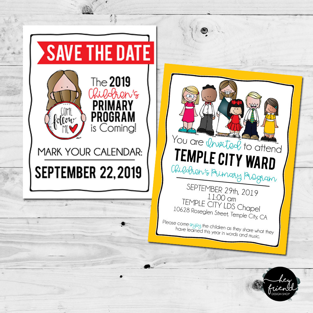 Primary Program Invitation & Save the Date Cards EDITABLE - Etsy
