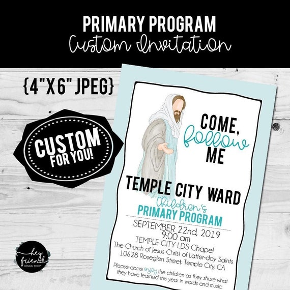 Primary Program INVITATION Color - Etsy