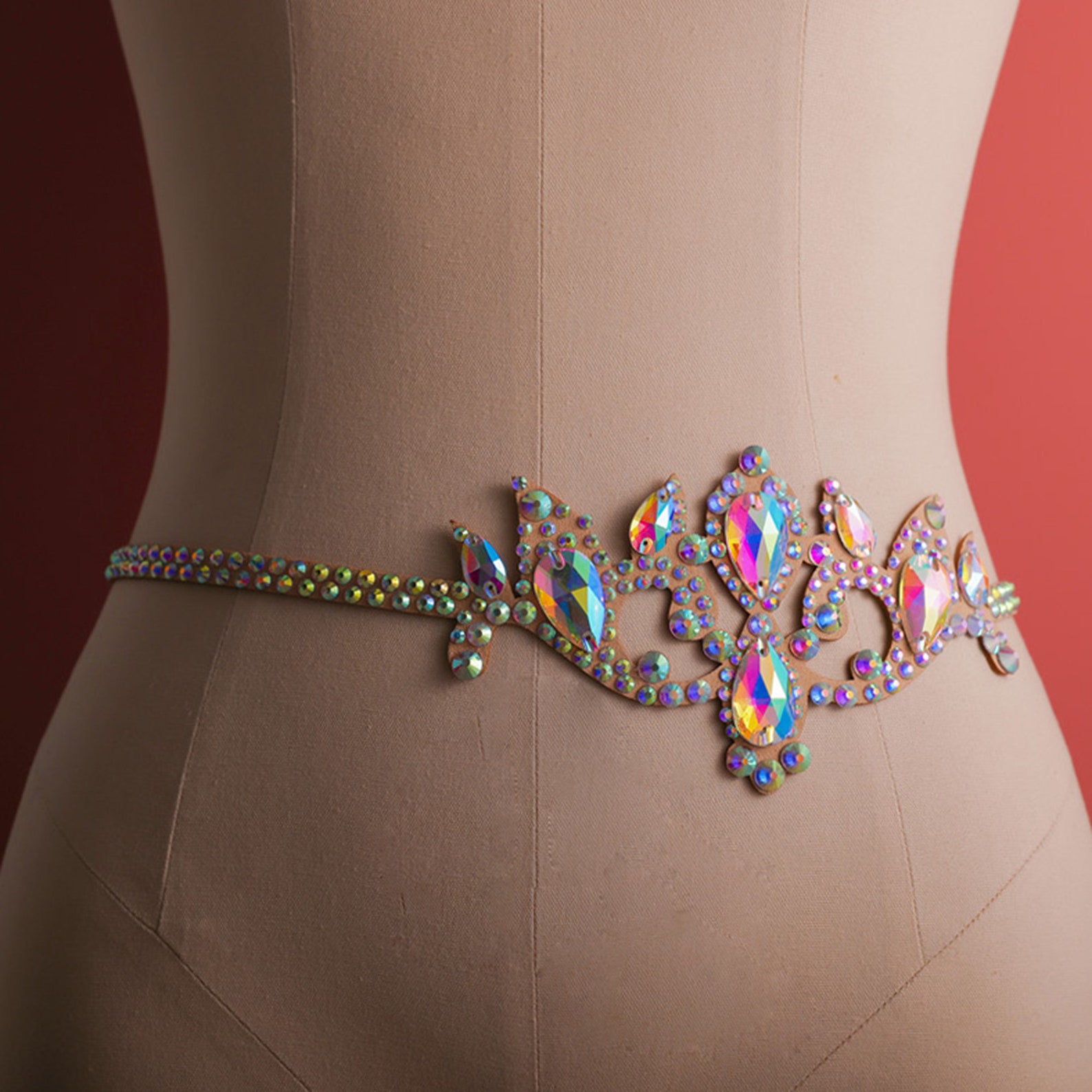 Turkey Demon Eye Iridescent Rhinestone Belly Chain Oriental - Etsy