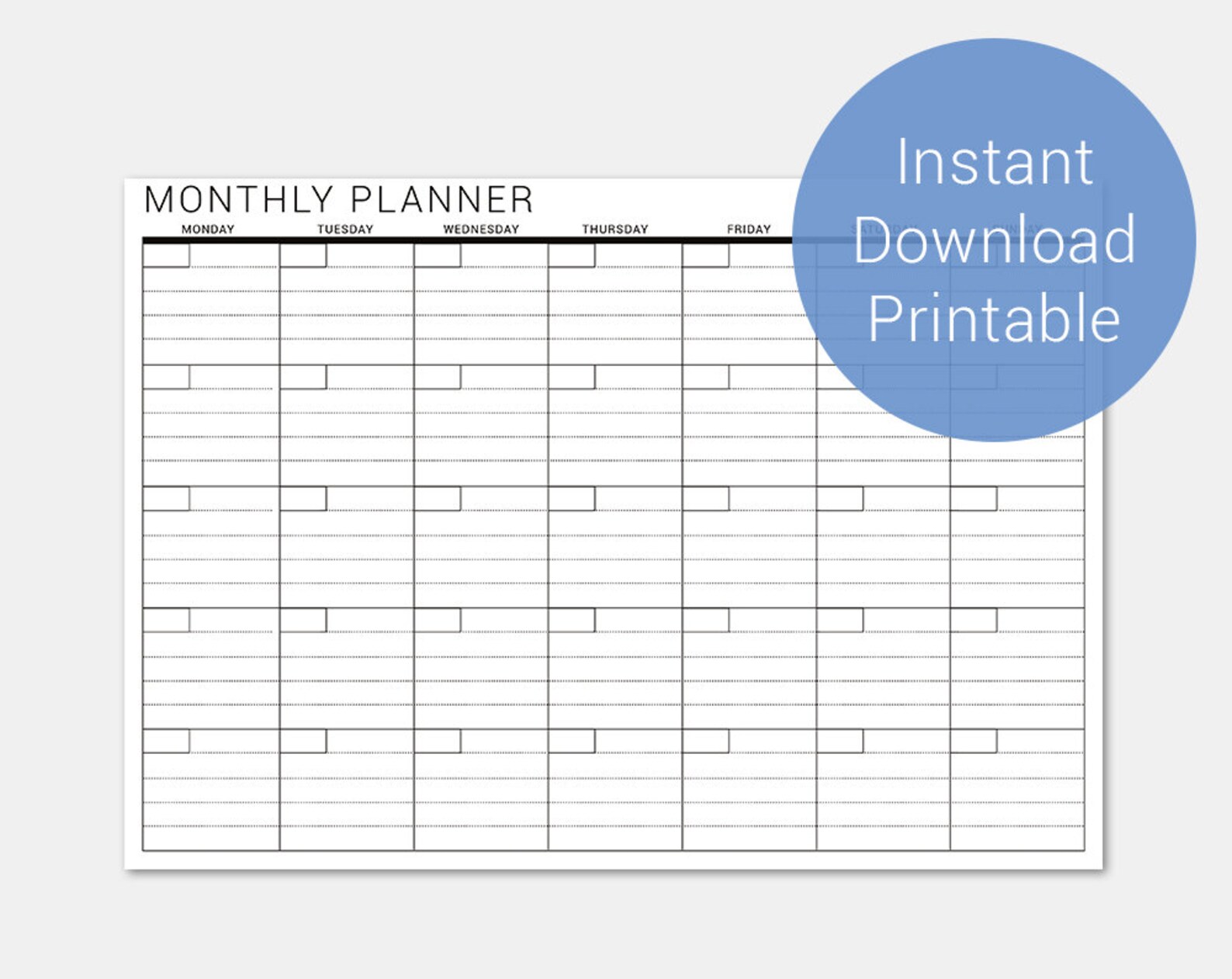 Large Desktop Calendar 2019 Calendar Printable Calendar - Etsy Ireland