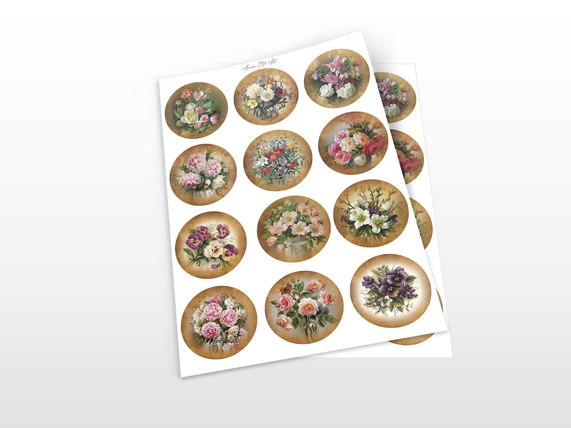 Digital collection Vintage Flowers Digital backdrop Vintage | Etsy