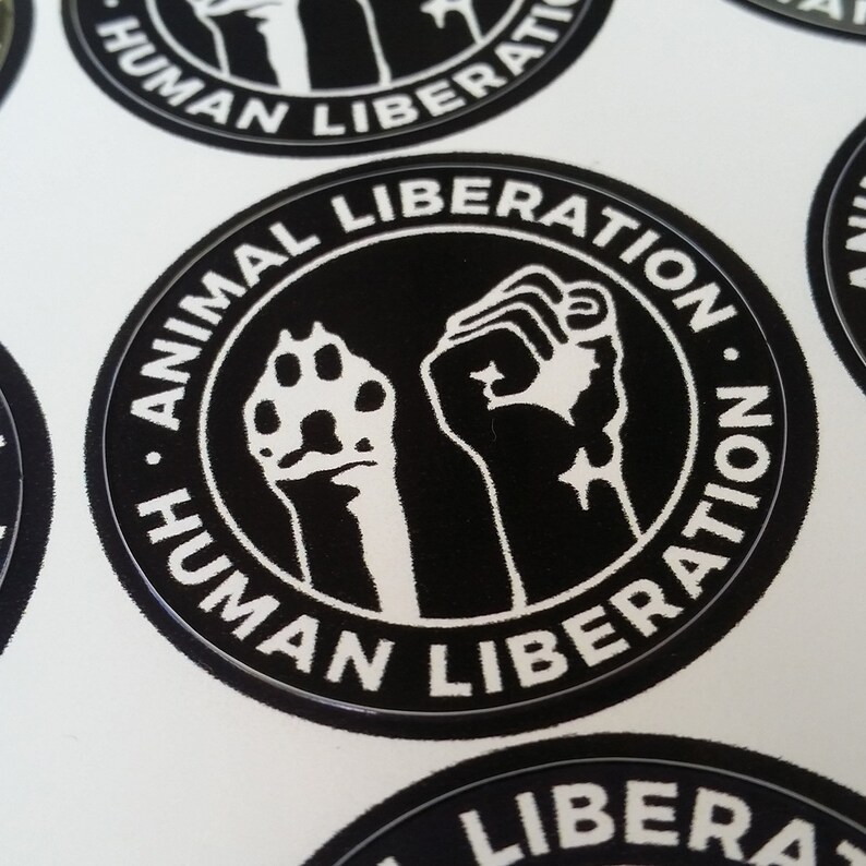 Animal Liberation Human Liberation decal sticker sheets animal | Etsy