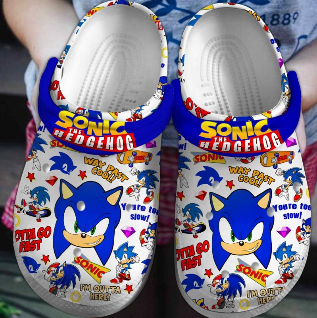 Custom Sonic the Hedgehog Game Clogs Shoes, Mens Womens Sandals, Sonic ...