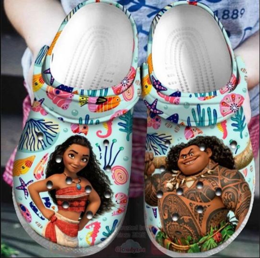 Custom Moana Clogs Shoes, Moana Summer Shoes, Mens Womens Kids Sandals ...