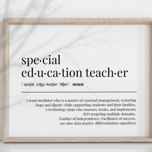 Special Education Teacher Alphabet Print SPED Teacher Gift - Etsy