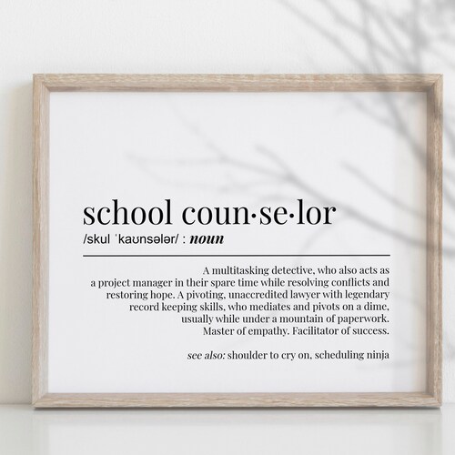 School Counselor Alphabet Print Counseling Gift ABC Office - Etsy