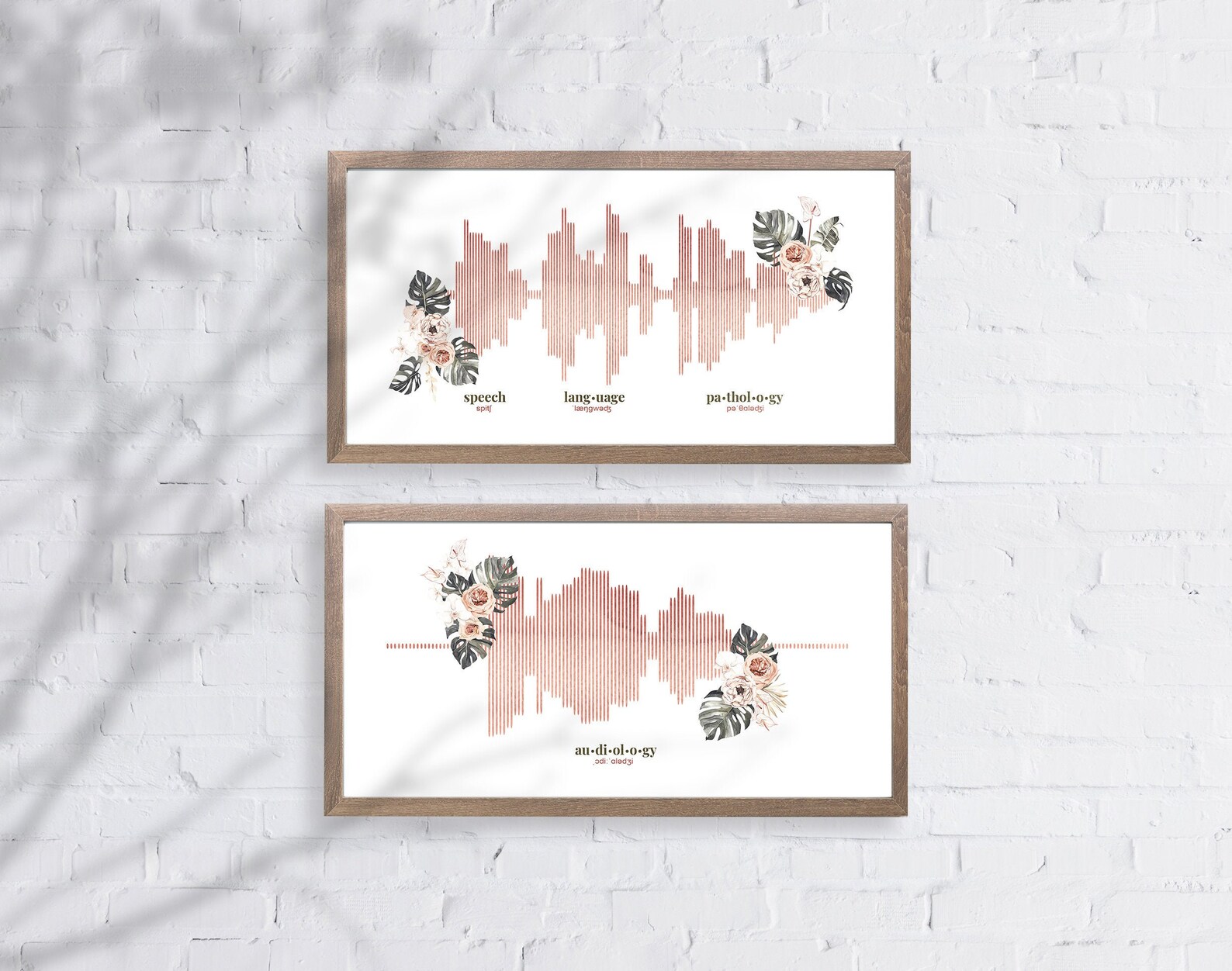Set of 2 Speech and Hearing Wall Art for Speech Language Pathology and ...