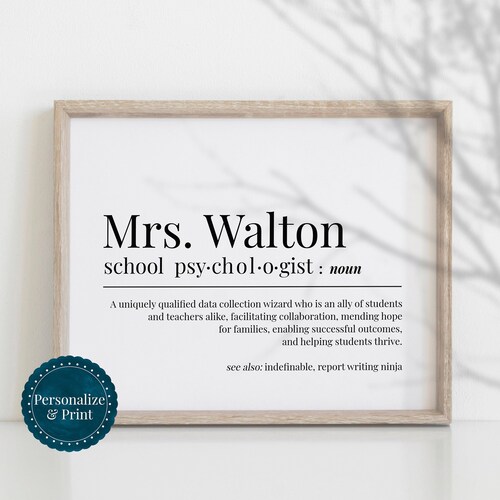 School Psychologist Posters Psychology Office Decor Wall Art - Etsy