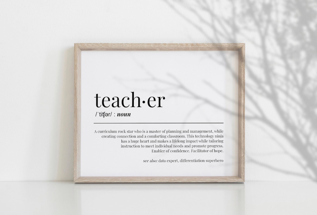 Unique Teacher Definition Gifts for Teachers Funny Gift for ...