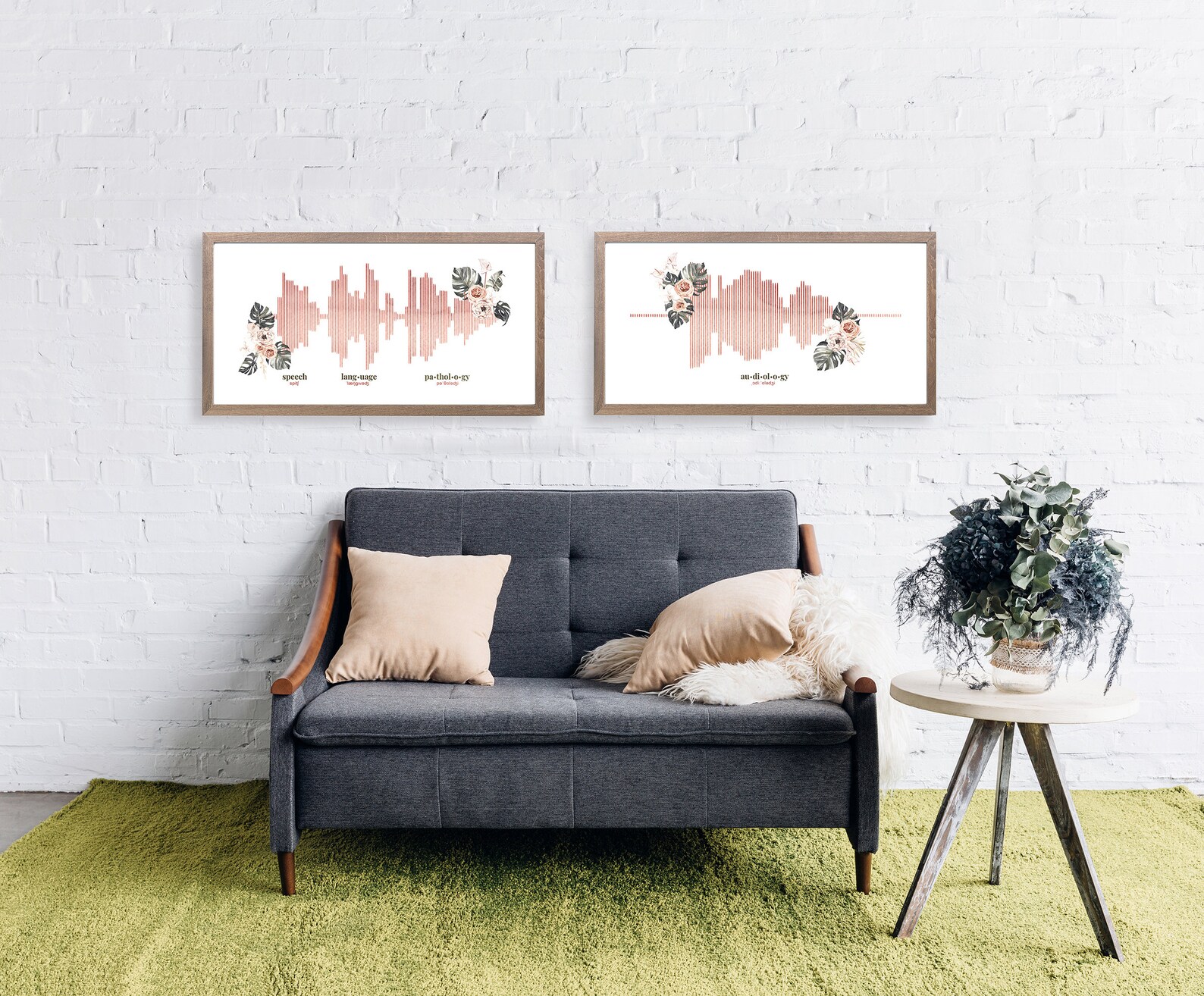 Set Of 2 Speech And Hearing Wall Art For Speech Language | Etsy