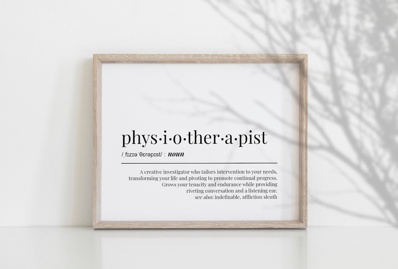 Physiotherapist Definition Print, Physio Office Decor (digital Download ...