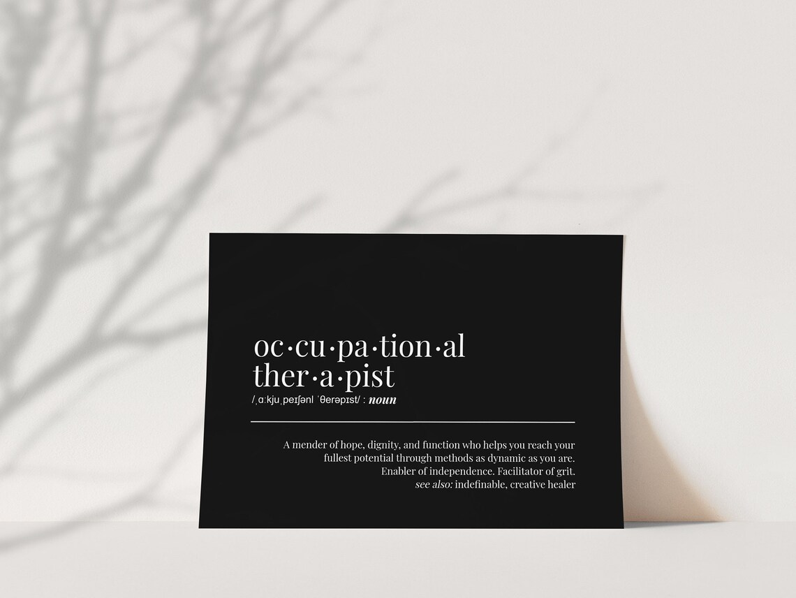 Mender of Hope OT Definition Digital Print Occupational Therapist Gift ...
