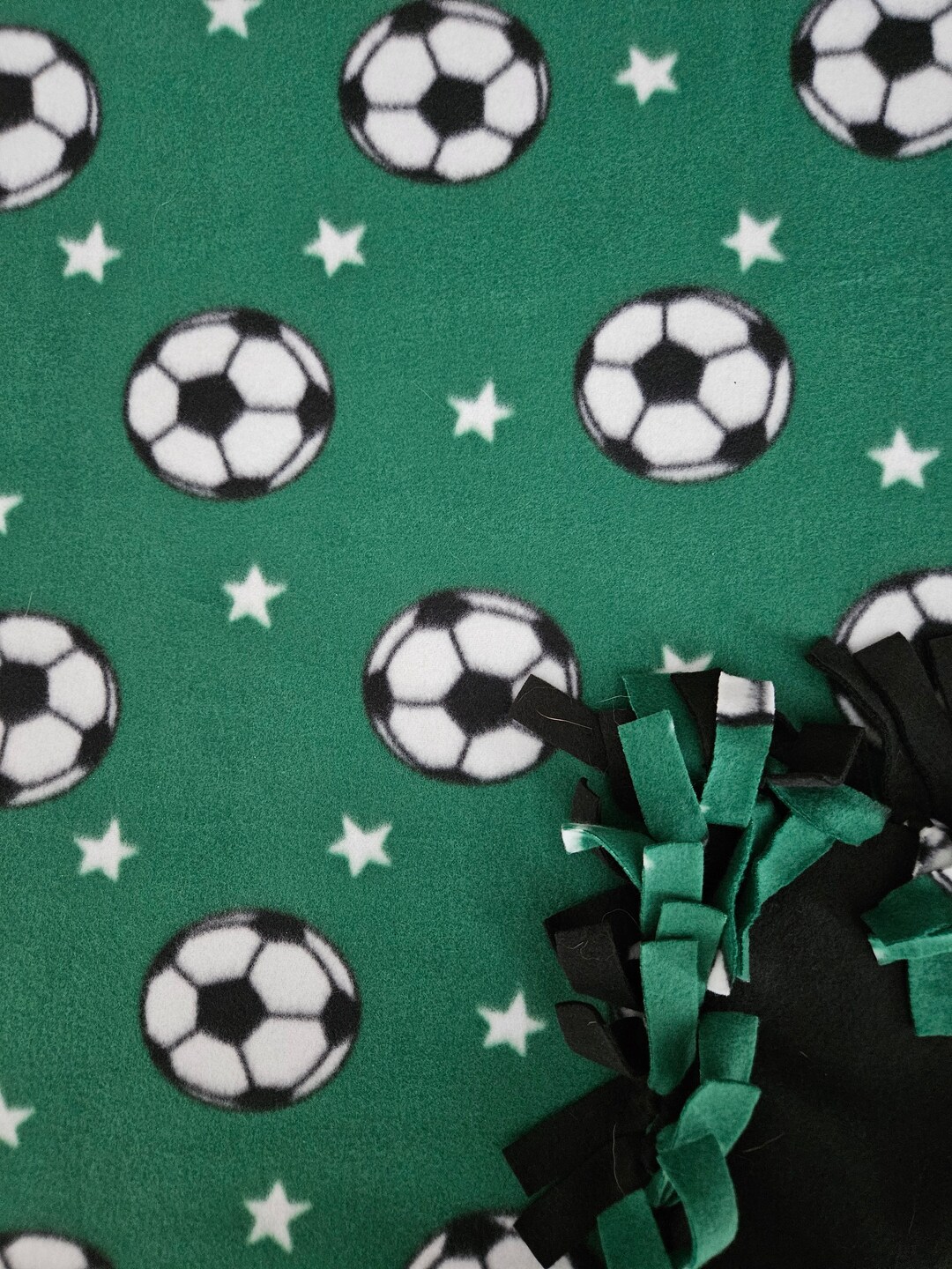 Soccer Balls and Stars Hand Tied No Sew Fleece Blanket - Etsy